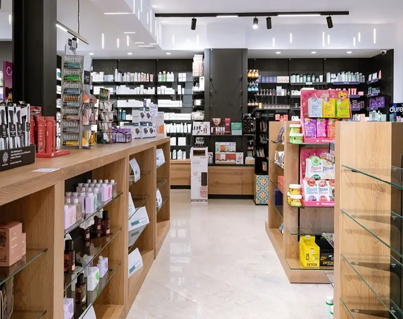 Pharmacy Interior Design System | ONI Medical Display Shelves