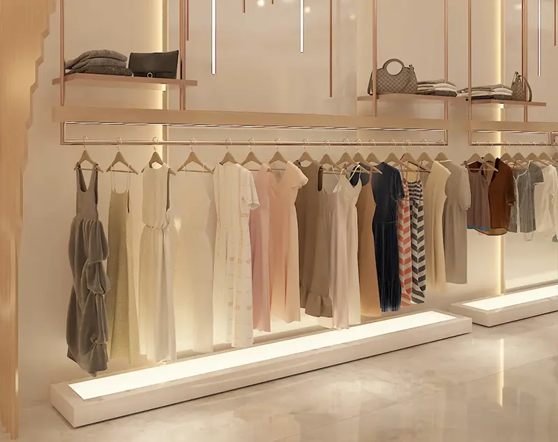 Racks for Clothes Shop - Elegant Boutique Clothing Display