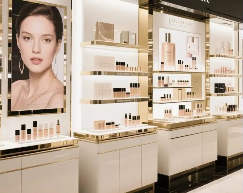 Product Display Stand | ONI Display Luxury Acrylic Makeup Wall Showcase