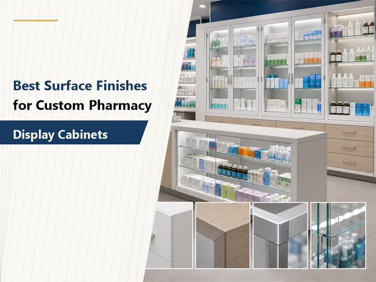 Best Surface Finishes for Custom Pharmacy Display Cabinets | ONI Display
